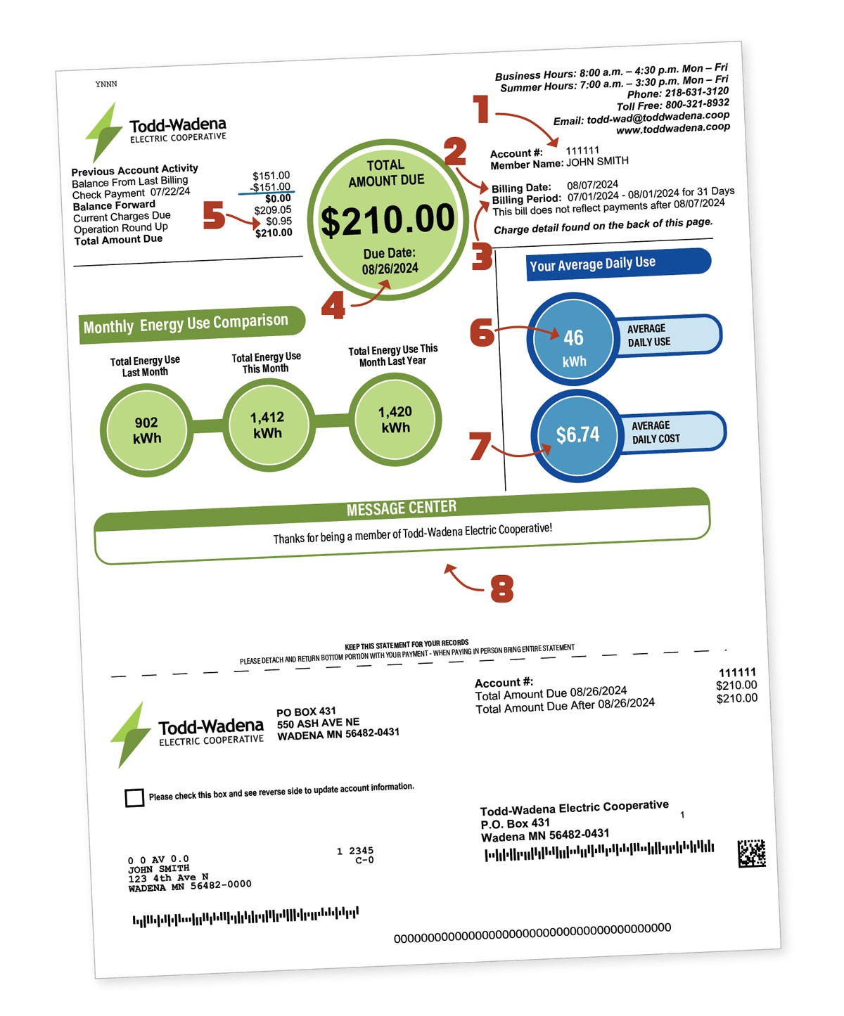 New Bill Layout in October – Todd-Wadena Electric Cooperative